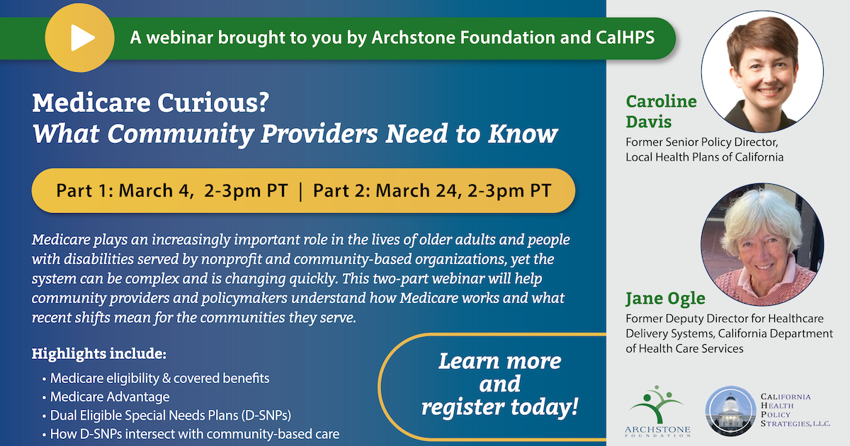 WEBINAR: Medicare Curious? What Community Providers Need to Know ...
